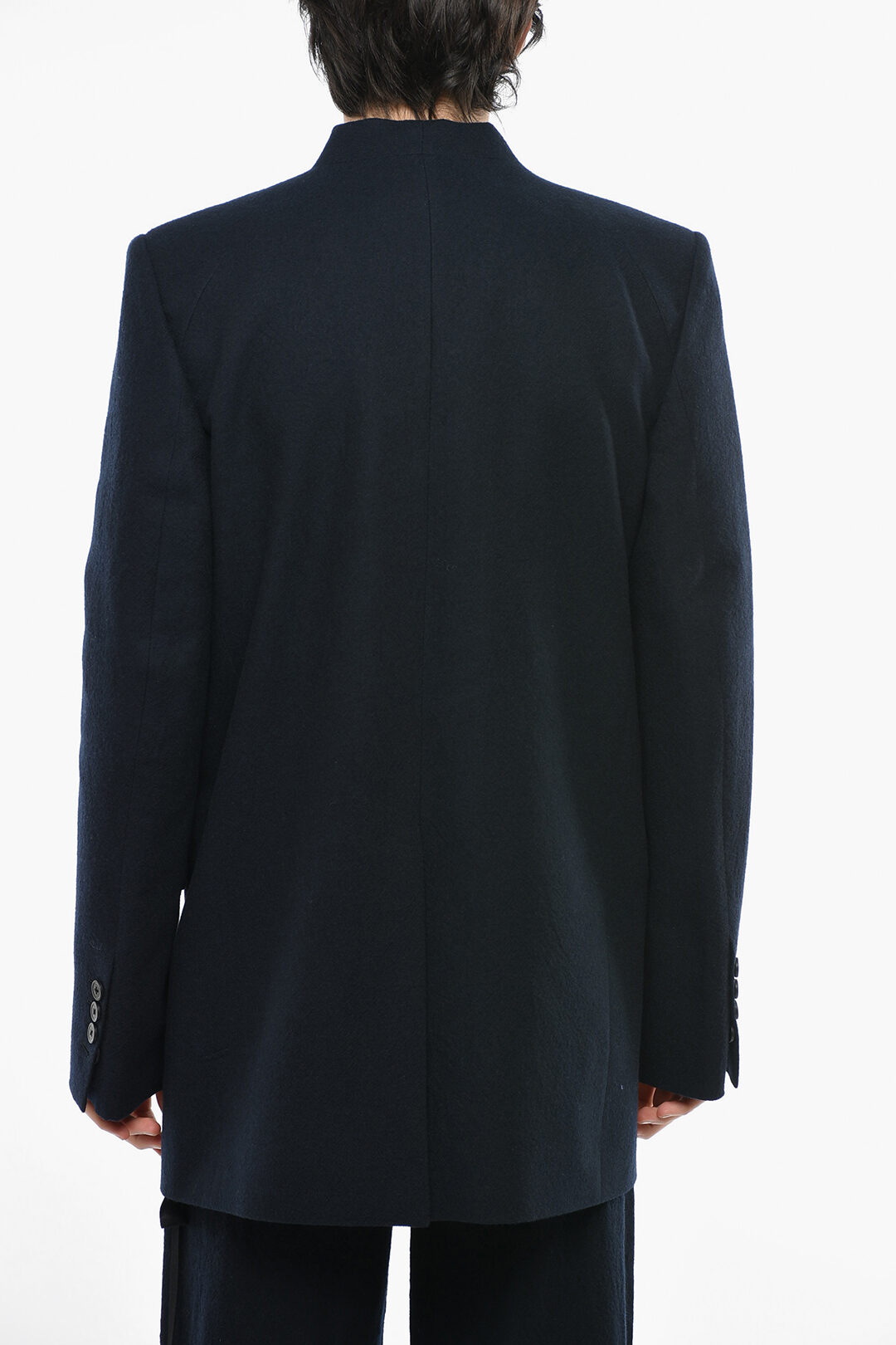 Ann Demeulemeester Single Breasted Wool Coat With Flap Pockets men ...