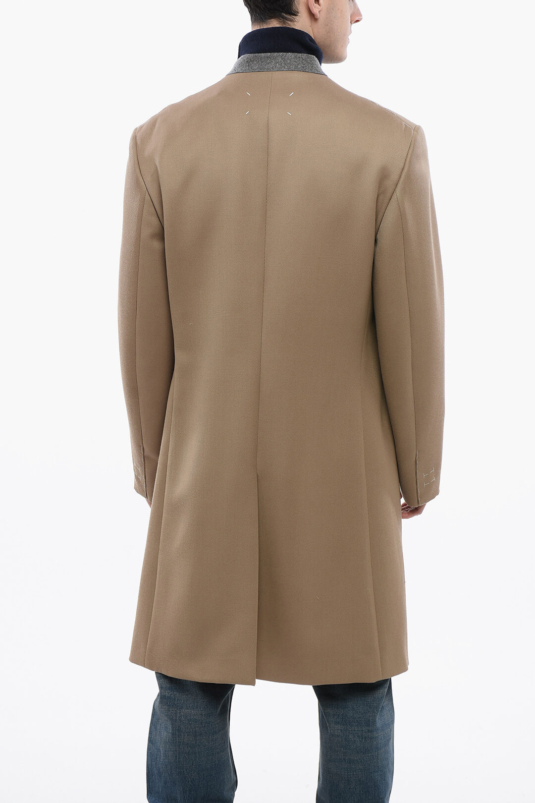 Maison Margiela Single Breasted Wool Coat With Hidden men - Glamood Outlet