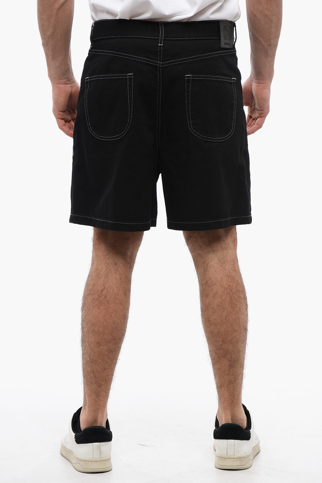 Off-White Single-pleated 90SLOGO Denim Shorts men - Glamood Outlet