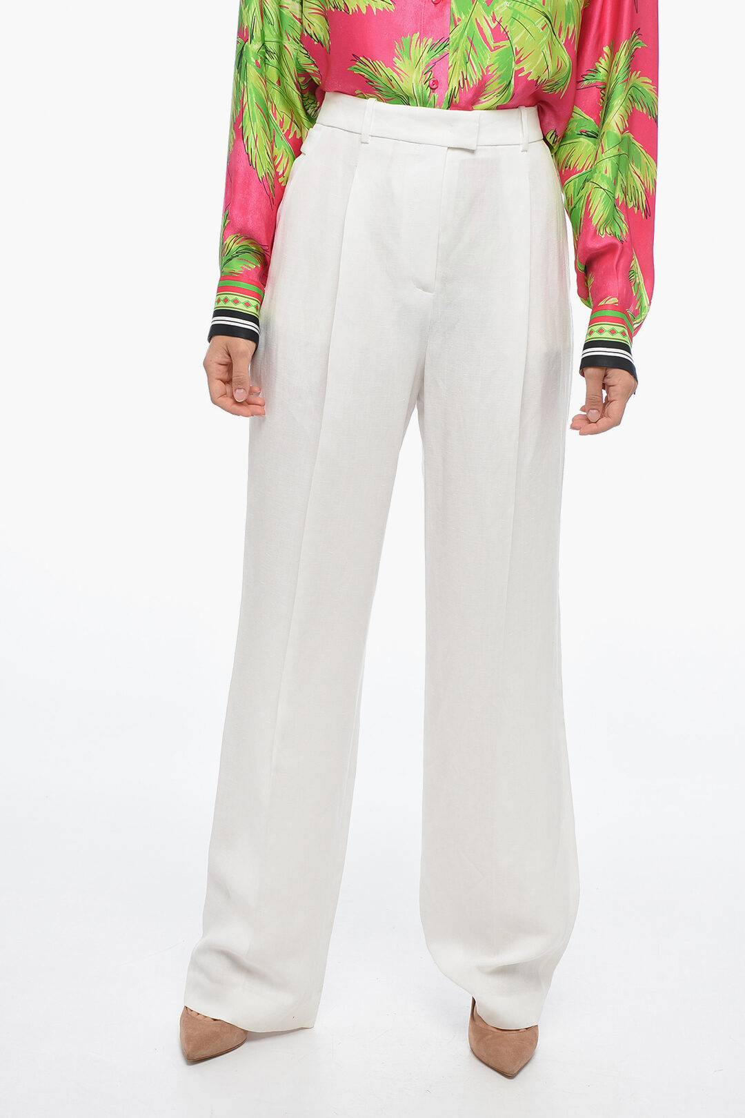 Fabiana Filippi Single-pleated Linen Blend Chinos Pants women - Glamood ...