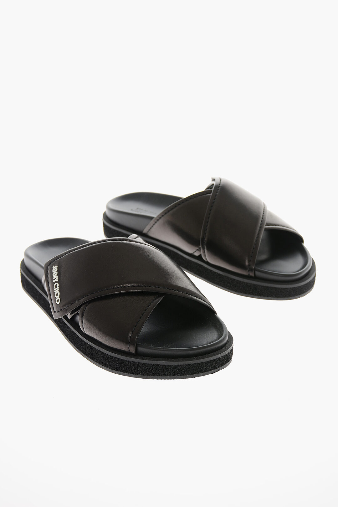 Jimmy Choo Sliders in Nappa JOEL con Chiusura in Velcro uomo - Glamood ...