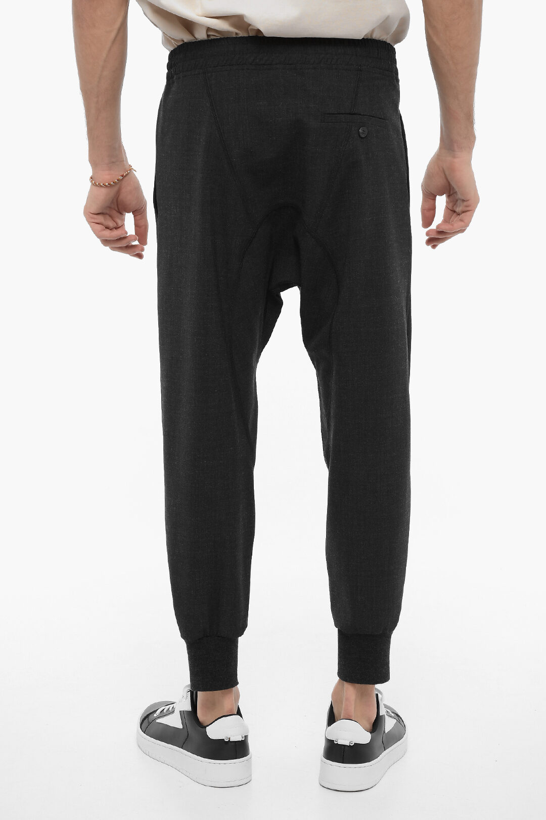 Neil Barrett Slouch Fit CHARLIE Casual Pants with Drawstring Waist men ...