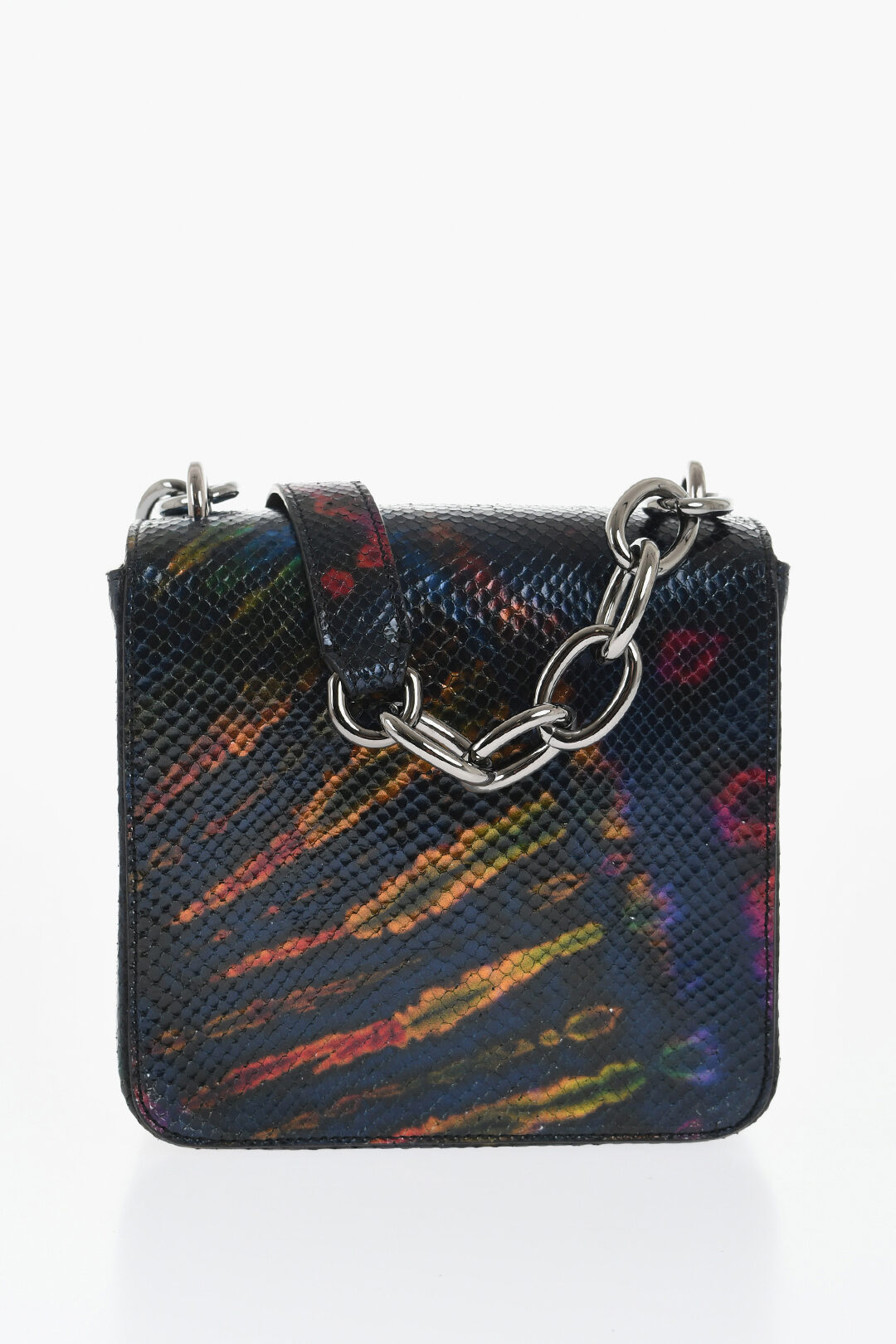Dsquared2 Snakes Effect Leather Printed Bag with Metallic Detail women ...