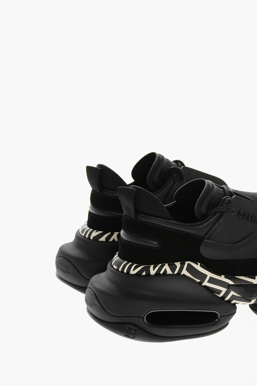 Balmain Sneakers Basse B BOLD In Suede con Monogram e Suola Air Bubble ...