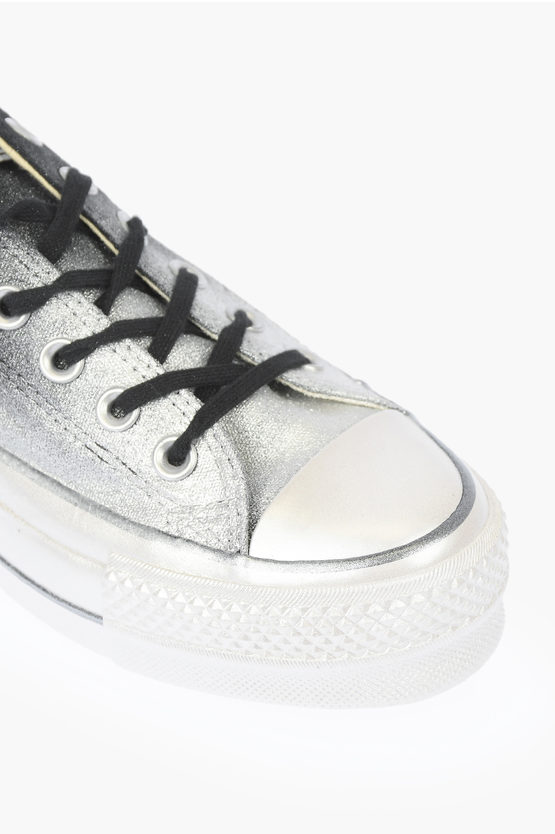 Converse Sneakers Glitterate con Platform 4cm donna - Glamood Outlet