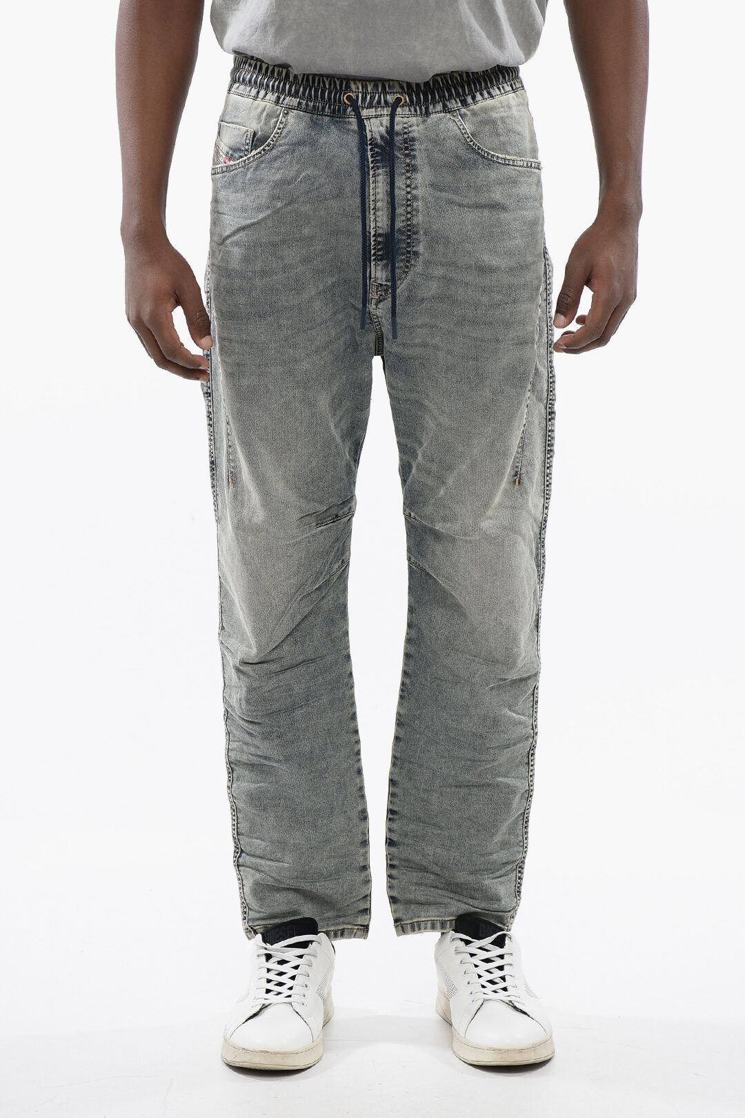 Diesel Solid Color 2040 D-AMAGE Jogg Jeans with Drawstring Waist 18cm ...