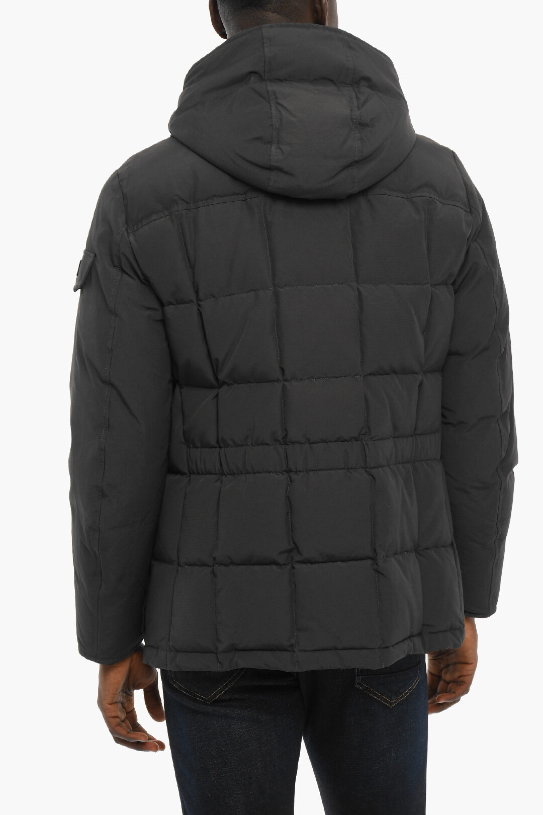 Woolrich Solid Color BLIZZARD Down Jacket with Detachable Real Fur Trim ...