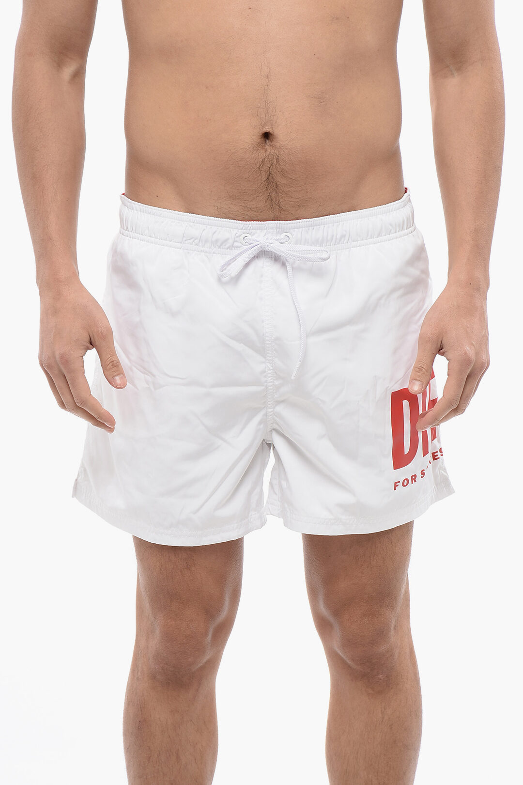 Diesel Solid Color BMBX-NICO Swim Shorts with Contrasting Logo men ...