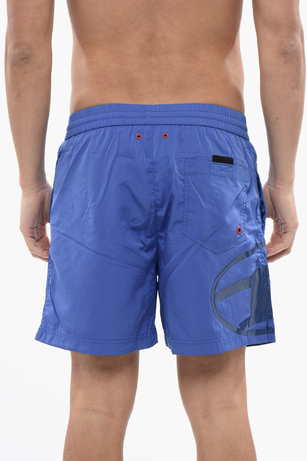 Diesel Solid Color BMBX-RIO-41 Swim Shorts with Shiny Oval D Logo men ...