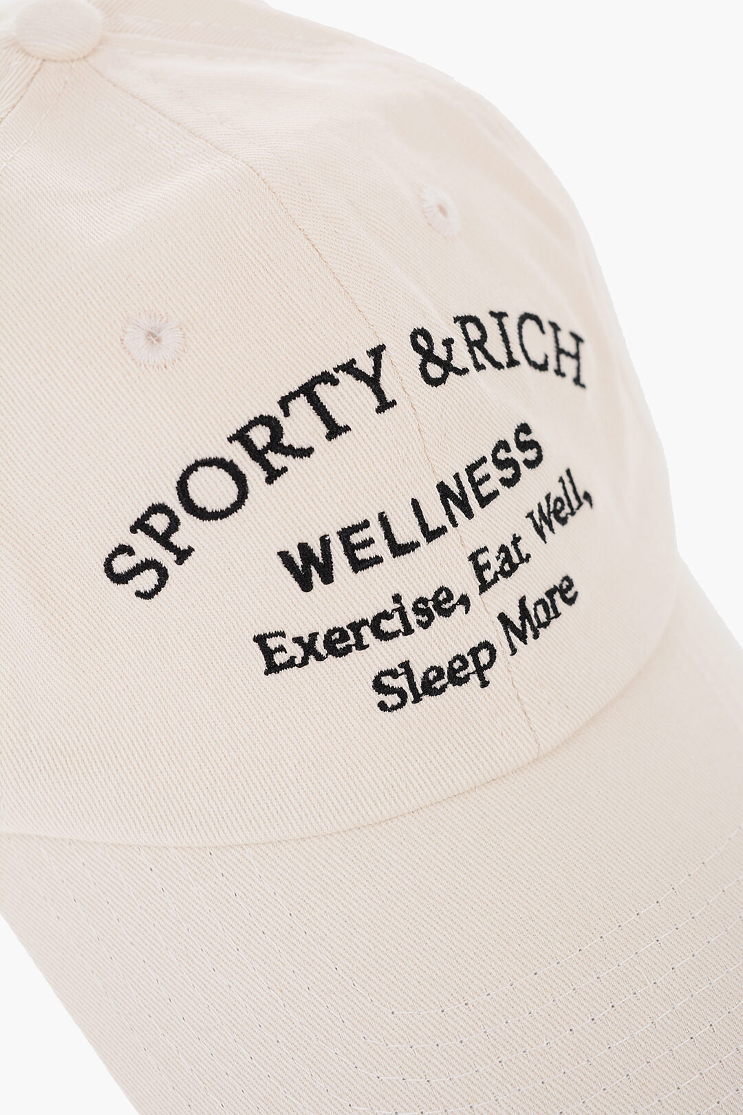 Sporty & Rich Solid Color Cap with Contrasting Embroideries unisex men ...