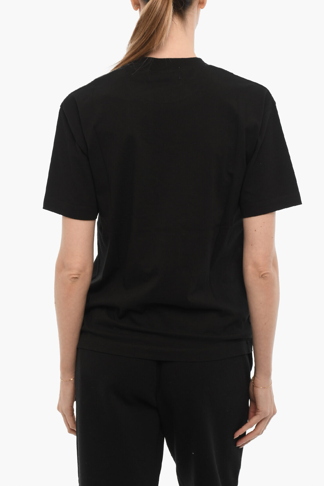 Ambush Solid Color Crew-neck T-Shirt with Contrasting Logo women ...