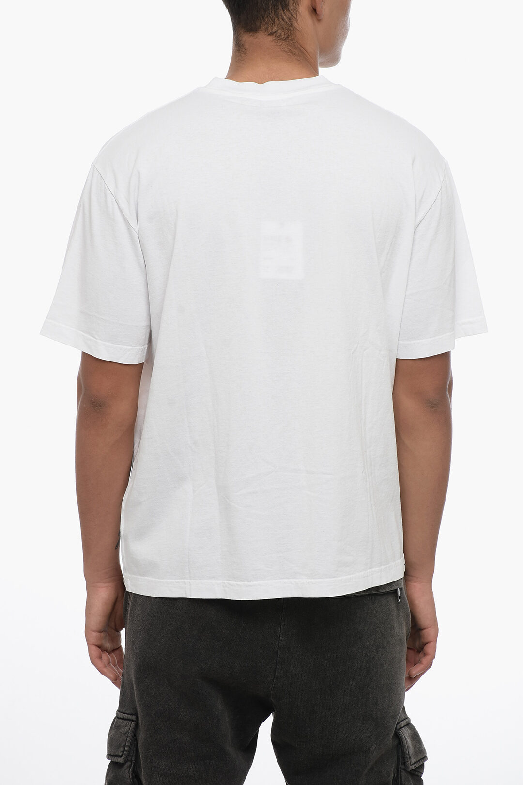 Covert Solid Color Crew-neck T-Shirt with Printed Logo men - Glamood Outlet