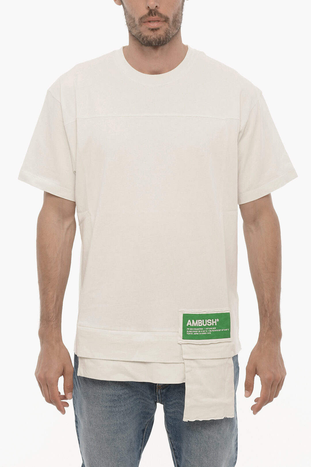 Ambush Solid Color Crew-neck T-Shirt with Waist Pocket men - Glamood Outlet