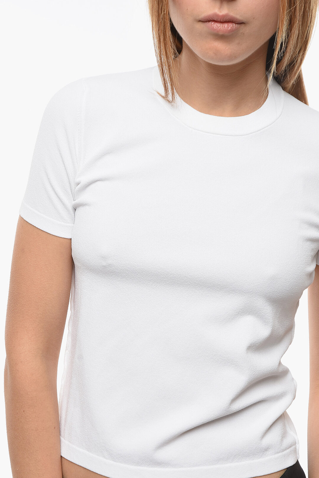 Roberto Collina Solid Color Crew-neck T-Shirt women - Glamood Outlet