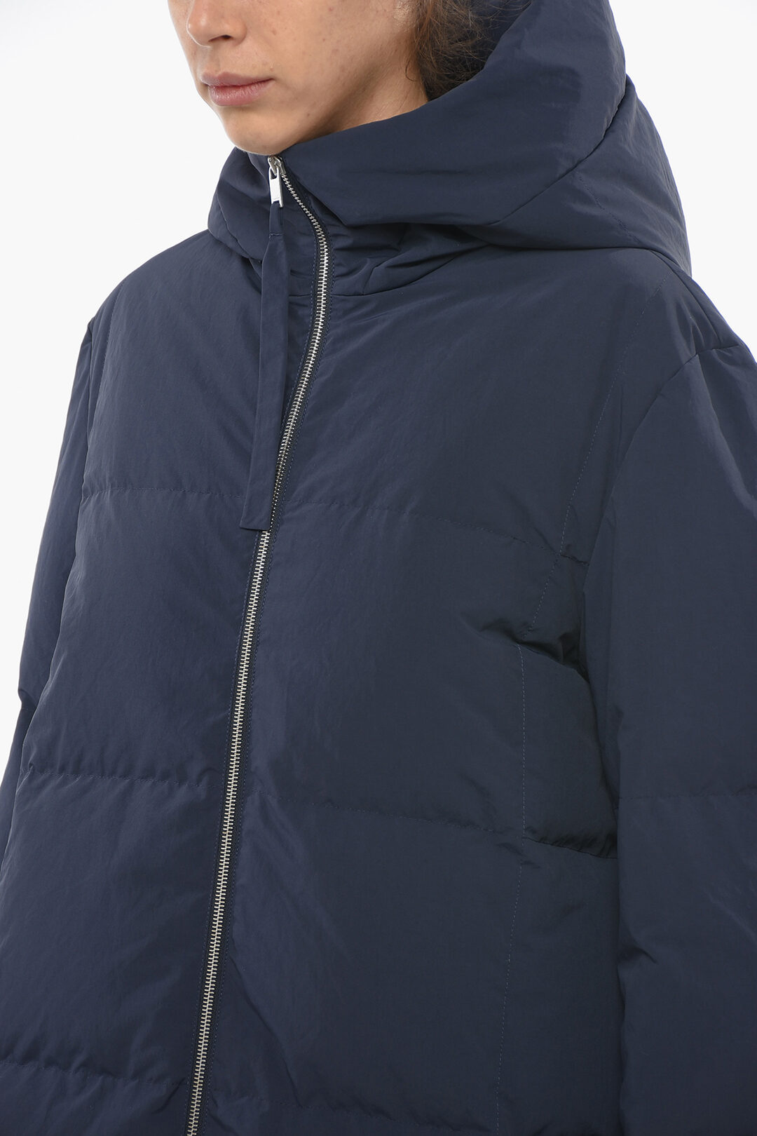 Jil Sander Solid Color Down Jacket with Belt women - Glamood Outlet