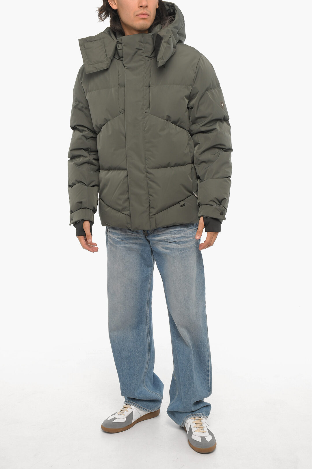 Krakatau Solid Color Down Jacket with Hidden Closure men - Glamood Outlet