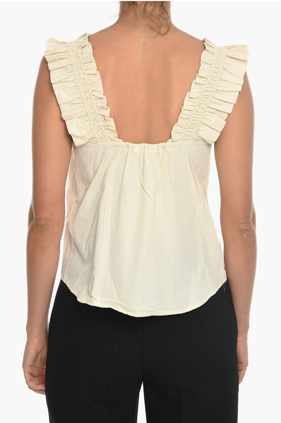 Samsoe Samsoe Solid Color GILL Top With Pleated women - Glamood Outlet