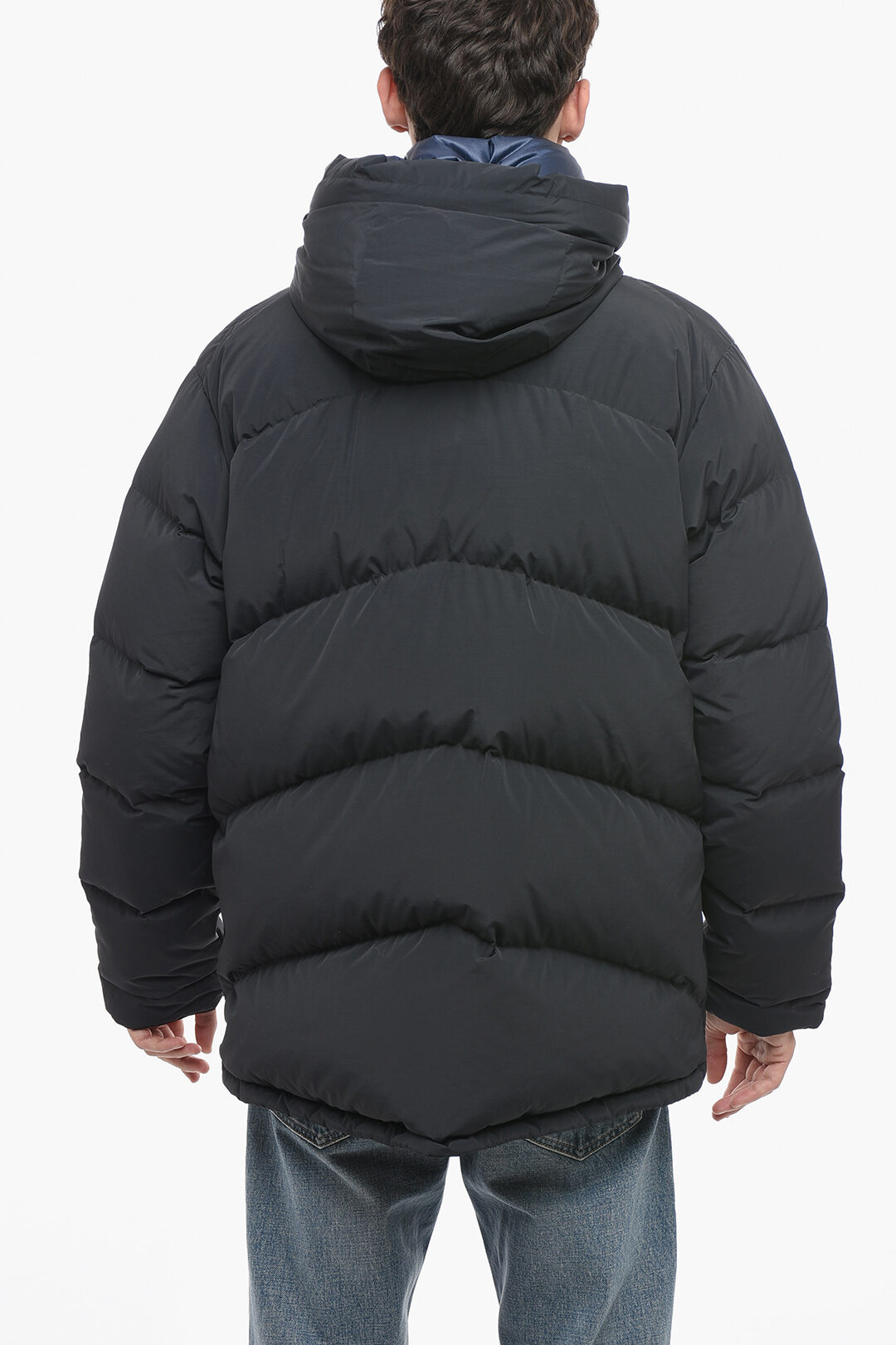 Woolrich Solid Color GREYLOCK Down Jacket with Velcro and Zipped ...