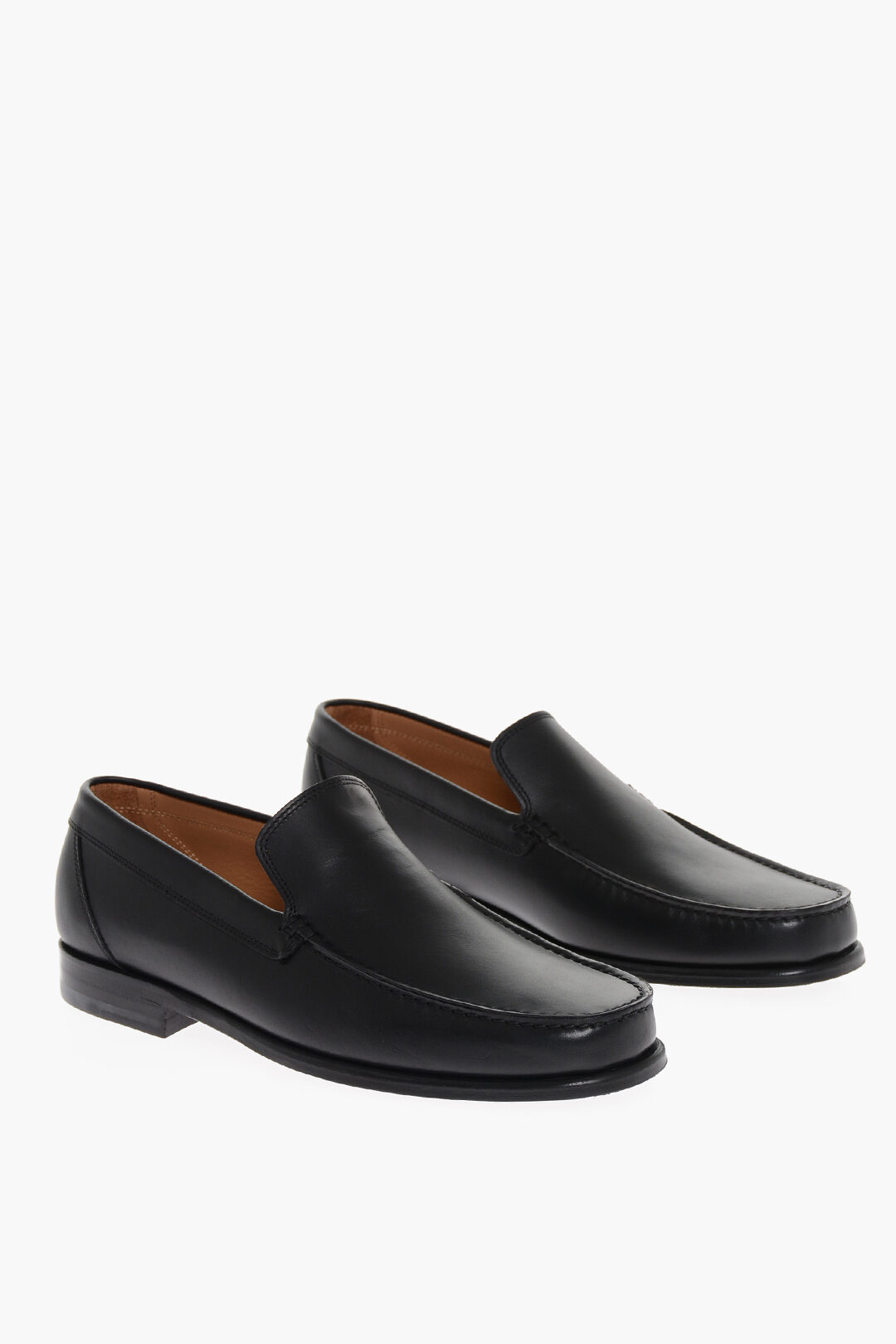 Testoni Solid Color Leather BRACCIANO Penny Loafers men - Glamood Outlet