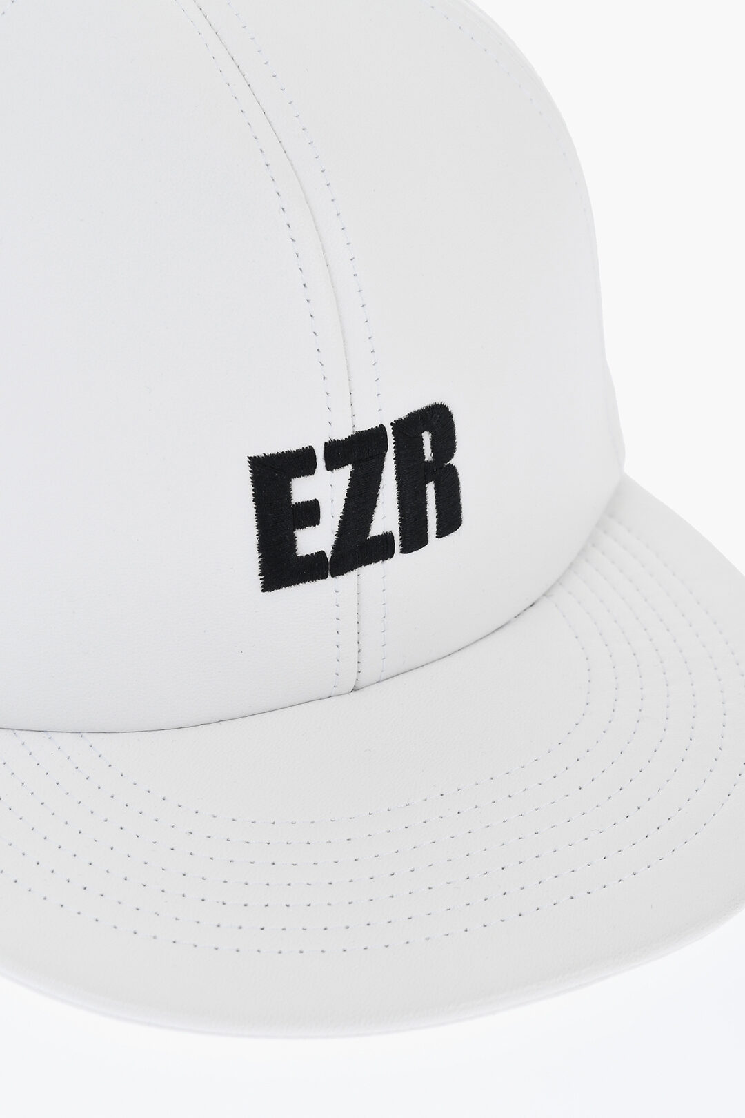 EZR Solid Color Leather Cap with Metal Detail men - Glamood Outlet