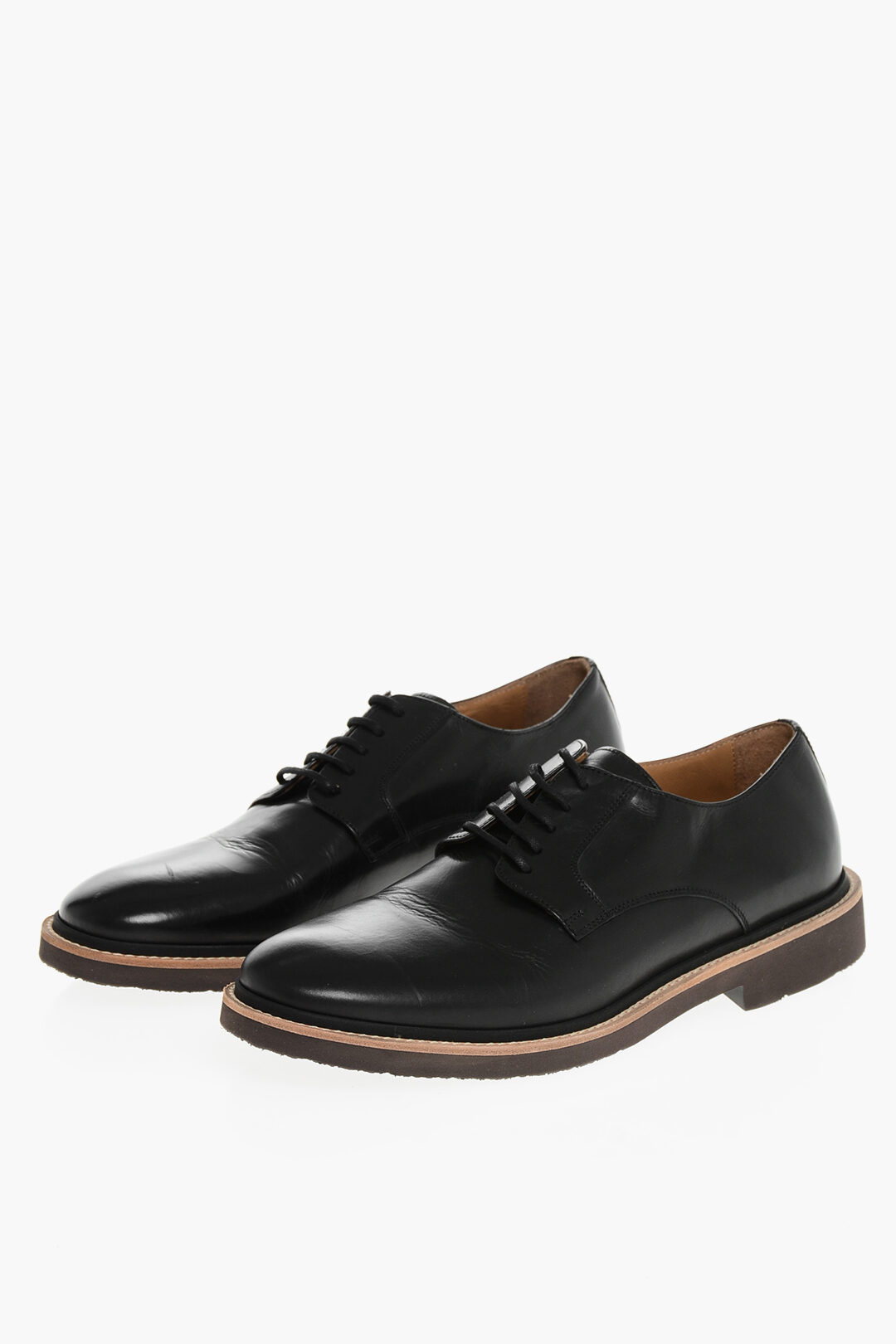 Corneliani Solid Color Leather Derby Shoes men - Glamood Outlet