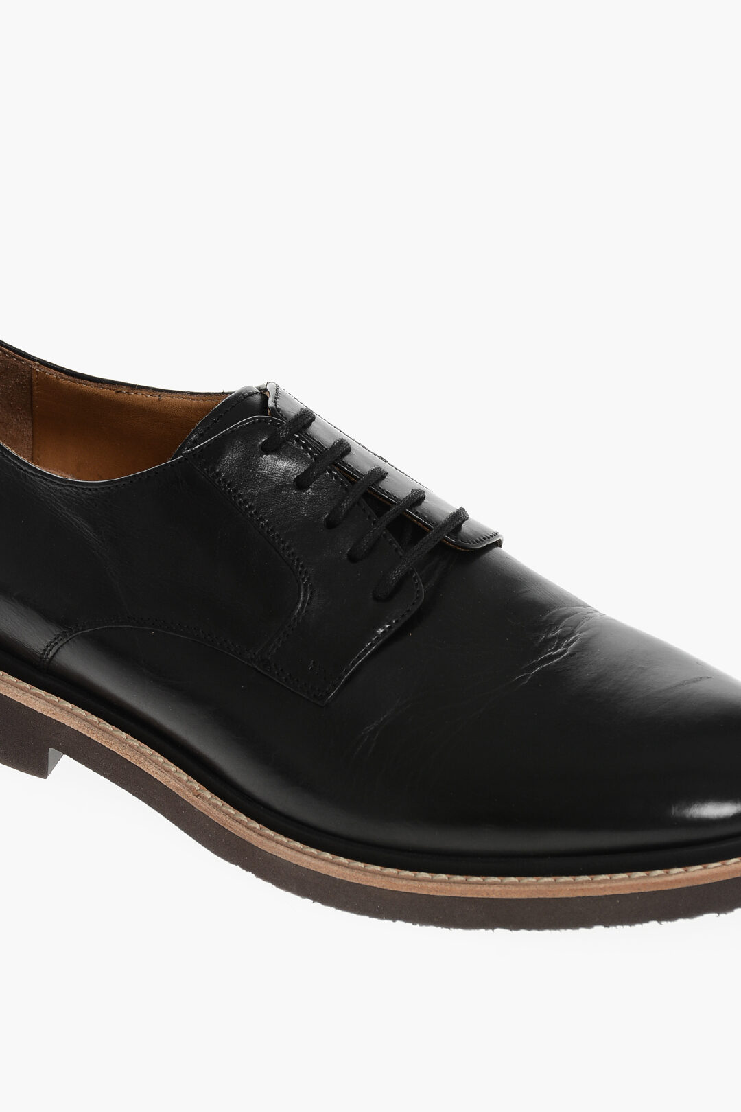 Corneliani Solid Color Leather Derby Shoes men - Glamood Outlet