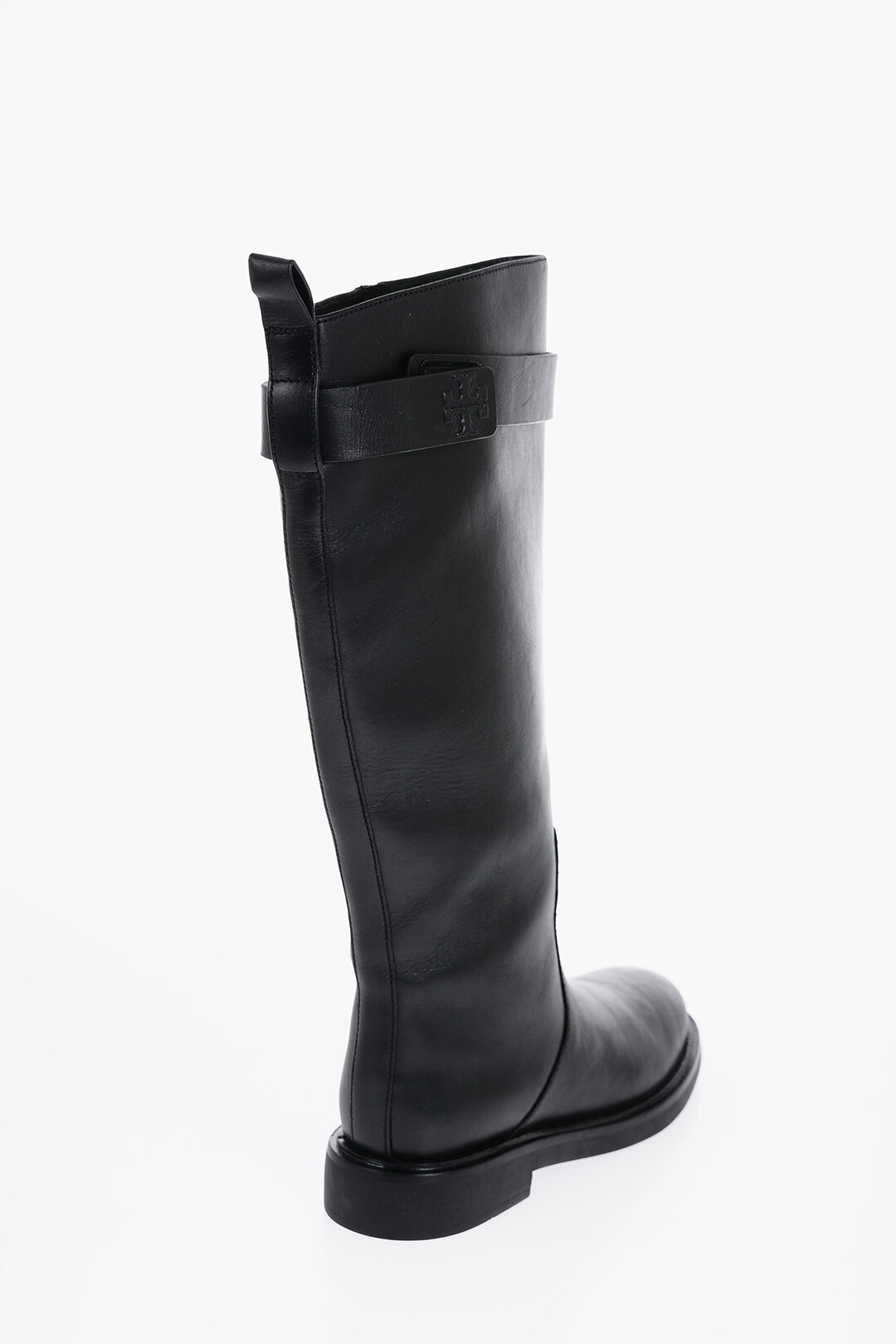 Tory Burch Solid Color Leather DOUBLE T UTILITY Boots women - Glamood ...