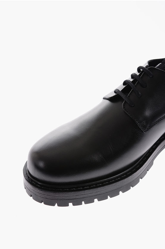 Samsoe Samsoe solid color leather FIRO Derby shoes men - Glamood Outlet