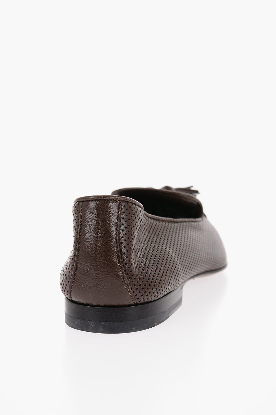 Corneliani Solid Color Leather Kiltie Loafers men - Glamood Outlet