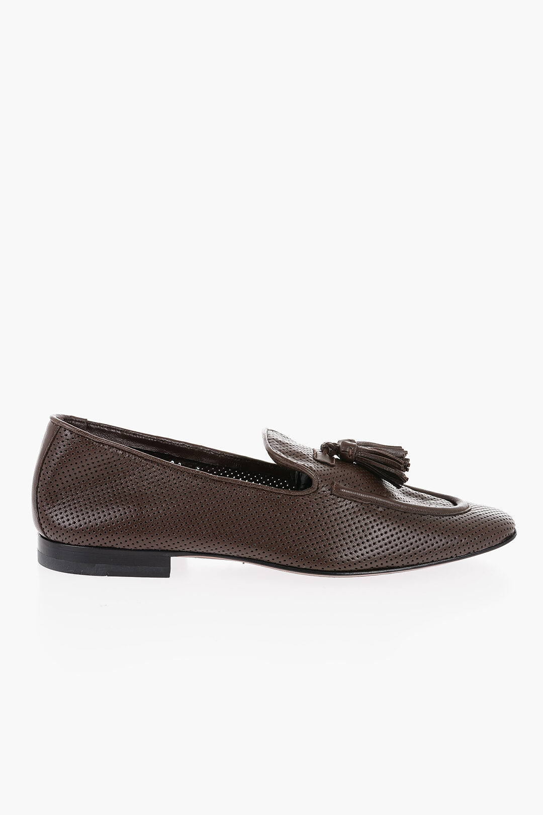 Corneliani Solid Color Leather Kiltie Loafers men - Glamood Outlet