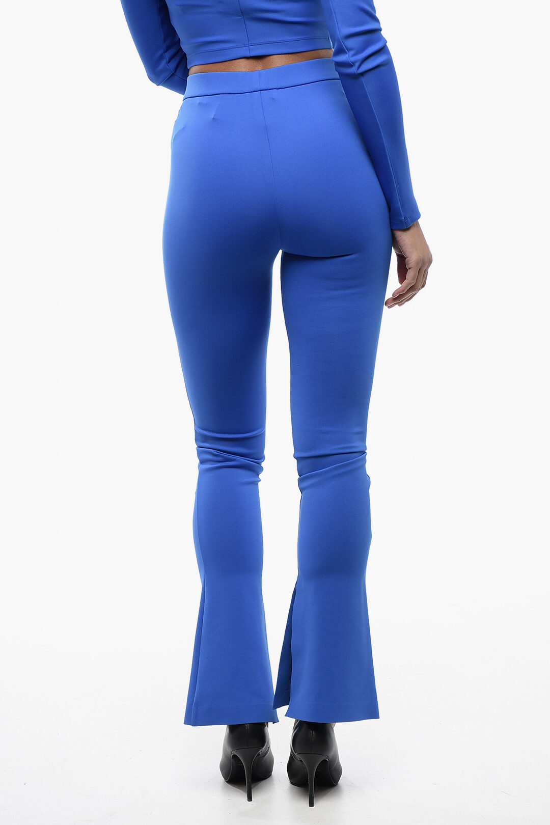 Off-White Solid Color leggings with Ankle Slit women - Glamood Outlet