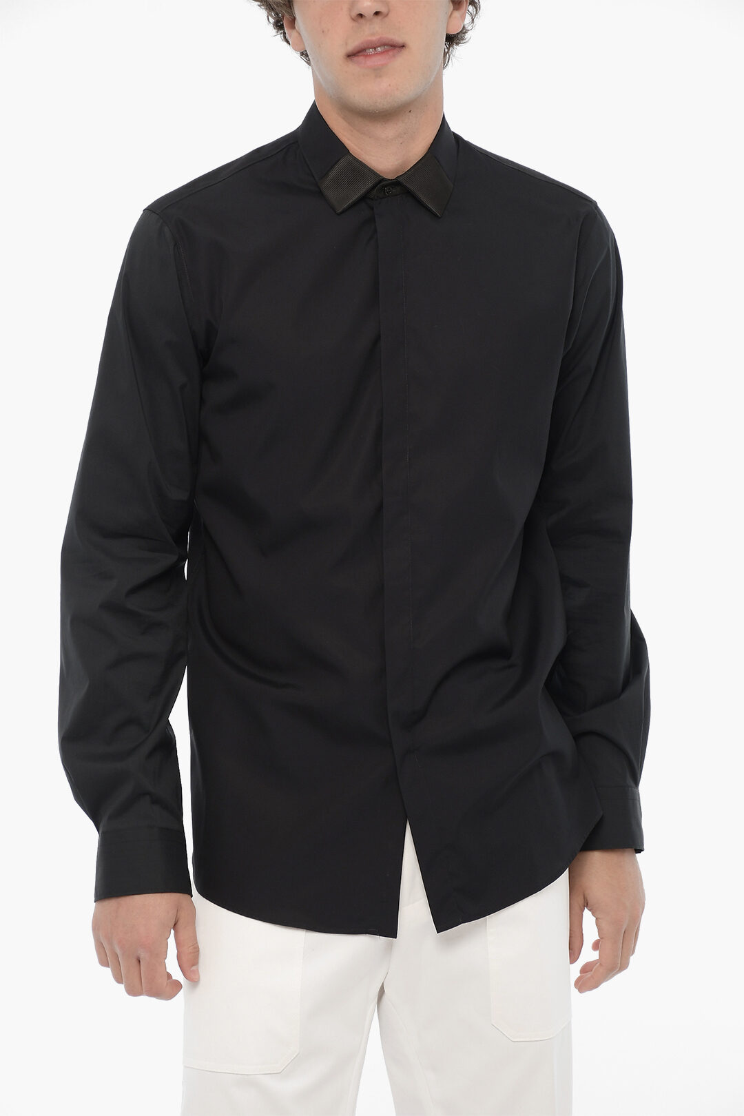 Neil Barrett Solid Color Loose Fit Shirt men - Glamood Outlet