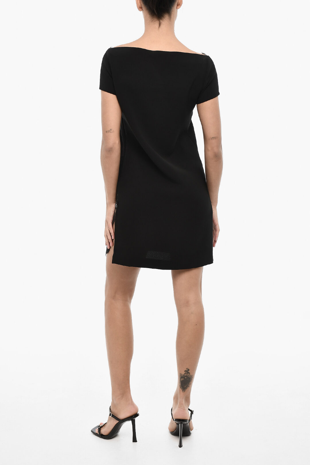 Dsquared2 Solid Color Mini Dress with Lace women - Glamood Outlet