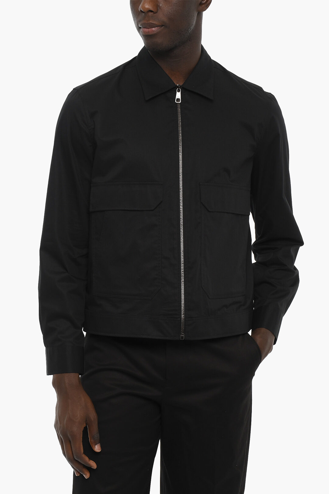Neil Barrett Solid Color MINIMAL HYBRID Overshirt with Maxi Pockets men ...