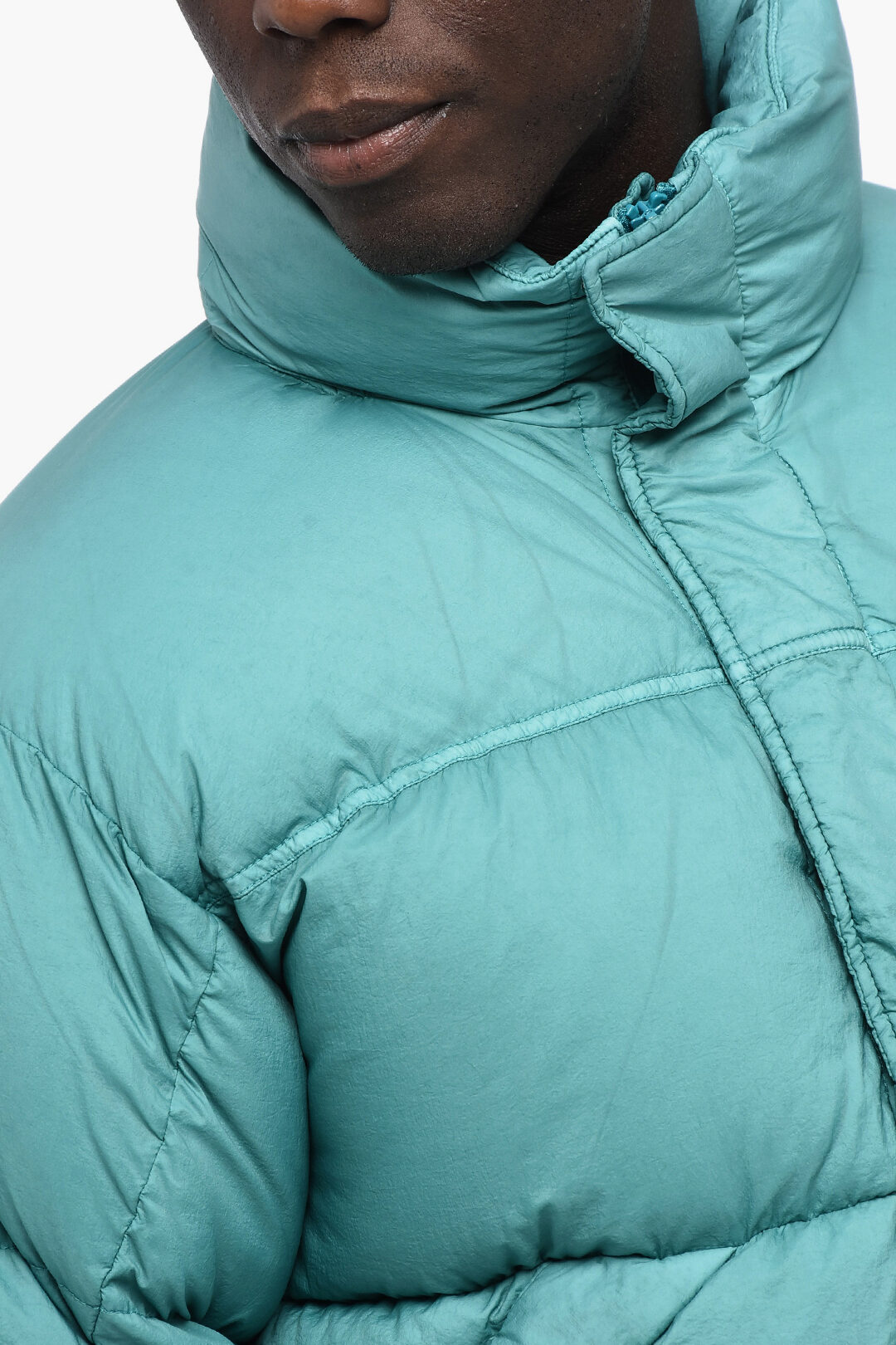 Ten C Solid Color Nylon ASPEN Down Jacket with Hidden Closure men ...