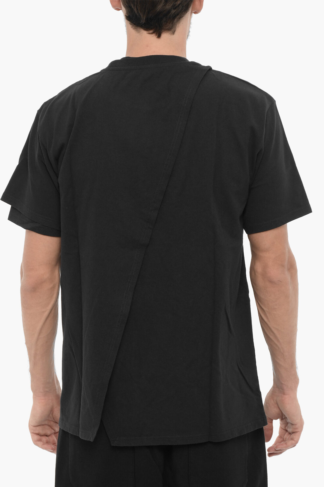 Ambush Solid Color Overlap Crew-neck T-Shirt men - Glamood Outlet