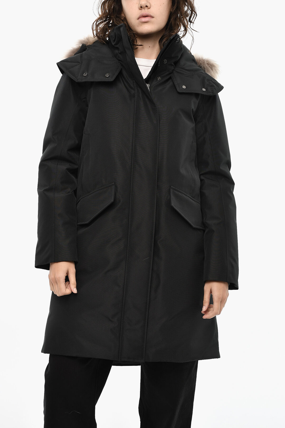 Woolrich Solid-Color Puffer ADIRONDACK with Removable Hood women ...