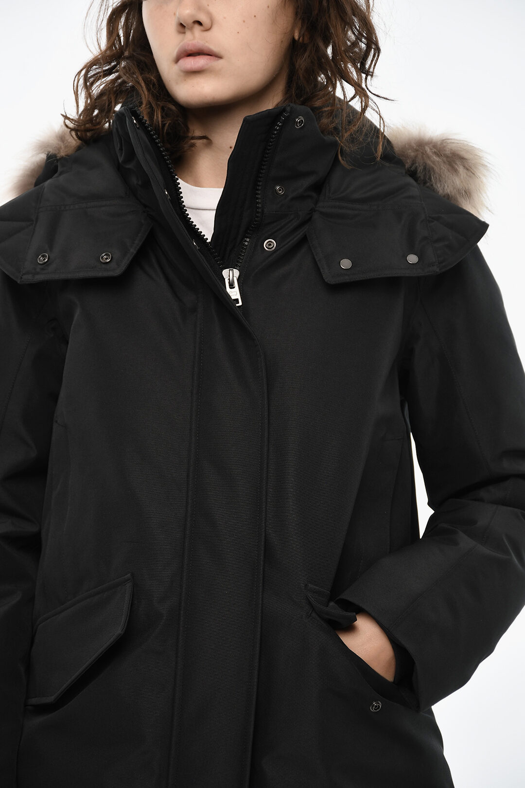 Woolrich Solid-Color Puffer ADIRONDACK with Removable Hood women ...