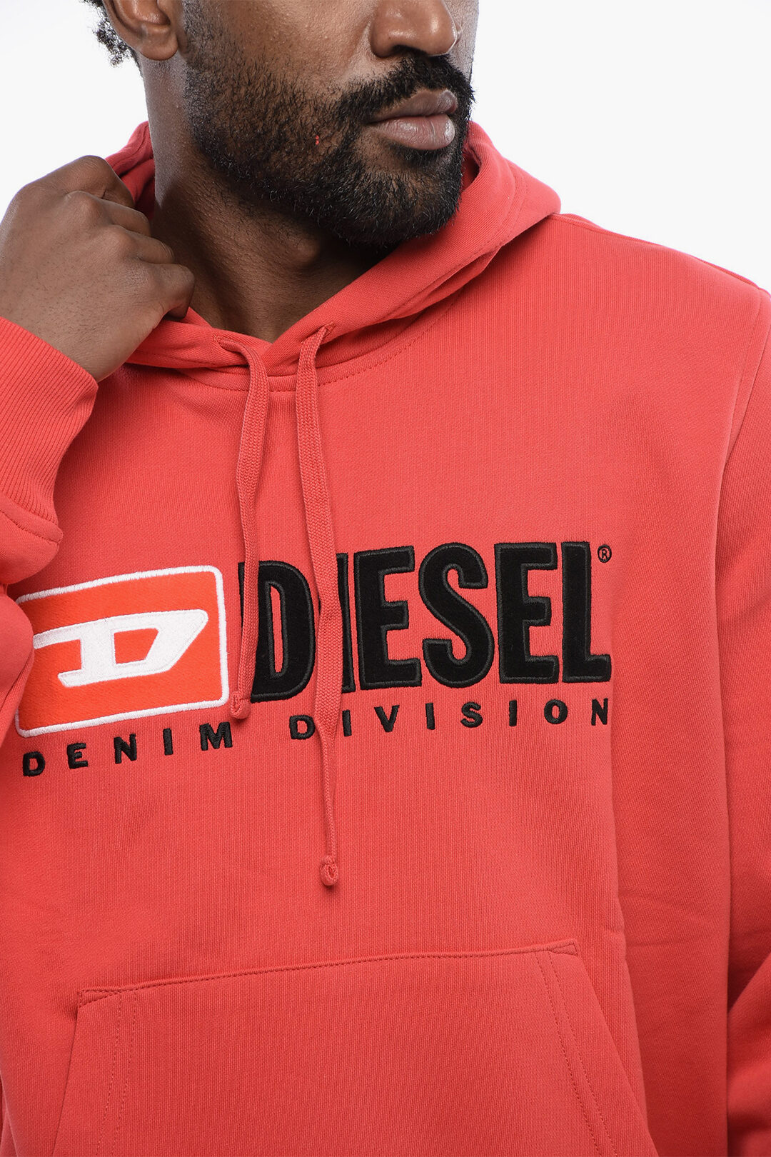 Diesel Solid Color S-GINN-HOOD-DIV Hoodie with Embroidered Logo men ...