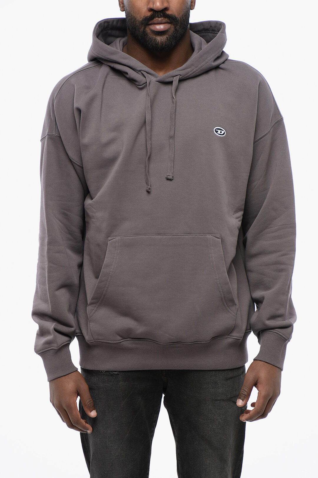 Diesel Solid Color S-ROB-HOOD-DOVAL-PJ Hoodie with Patch Pocket men ...