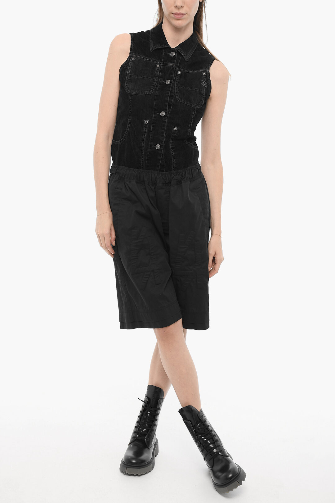 44 Label Group Solid Color Shorts with Embossed Monogram men - Glamood ...