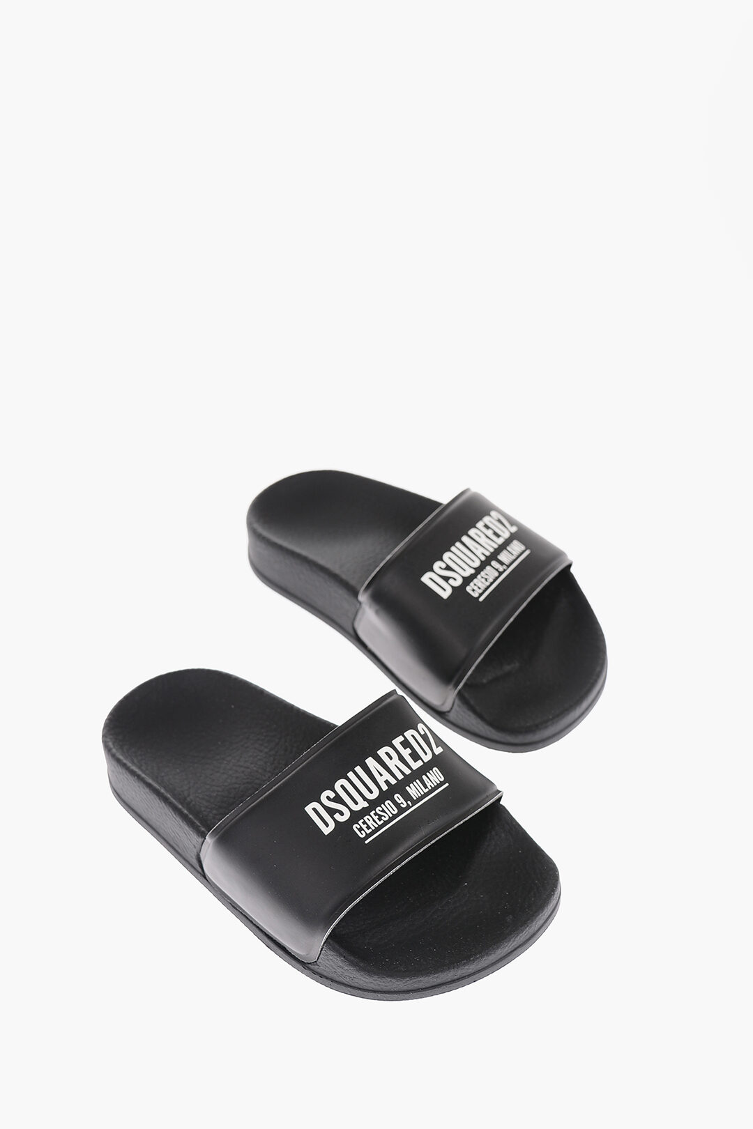 Dsquared2 Kids Solid Color Slides with Printed Contrasting Logo unisex ...
