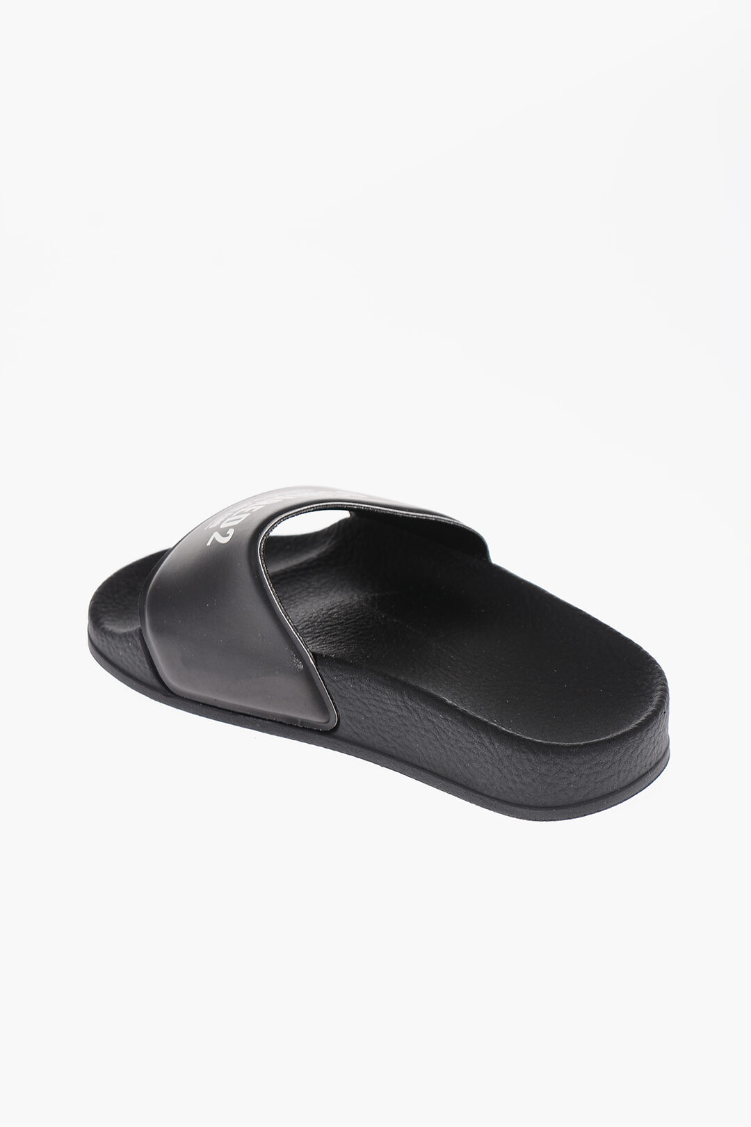 Dsquared2 Kids Solid Color Slides with Printed Contrasting Logo unisex ...