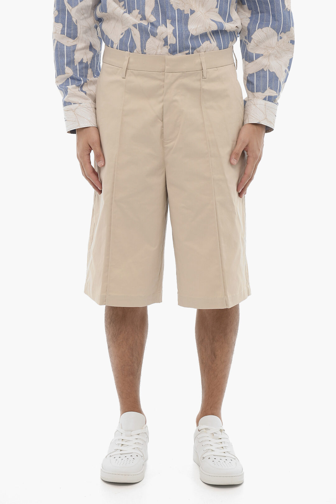 Neil Barrett Solid Color Straight Fit Bermuda men - Glamood Outlet