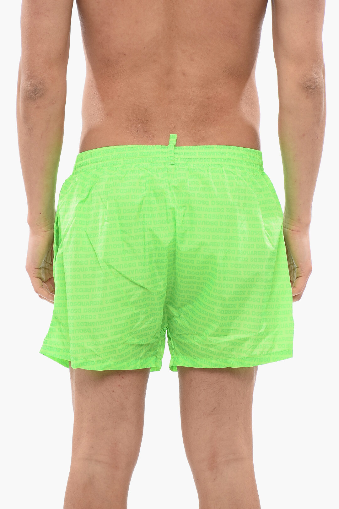 Dsquared2 Solid Color Swim Shorts with All-Over Logo men - Glamood Outlet