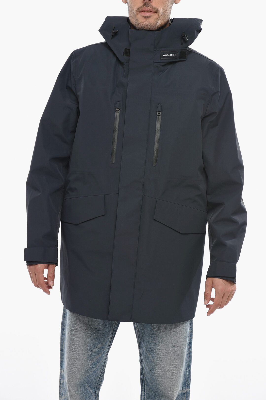 Woolrich Solid Color TECHPACK Down Jacket with Removable Inner men ...