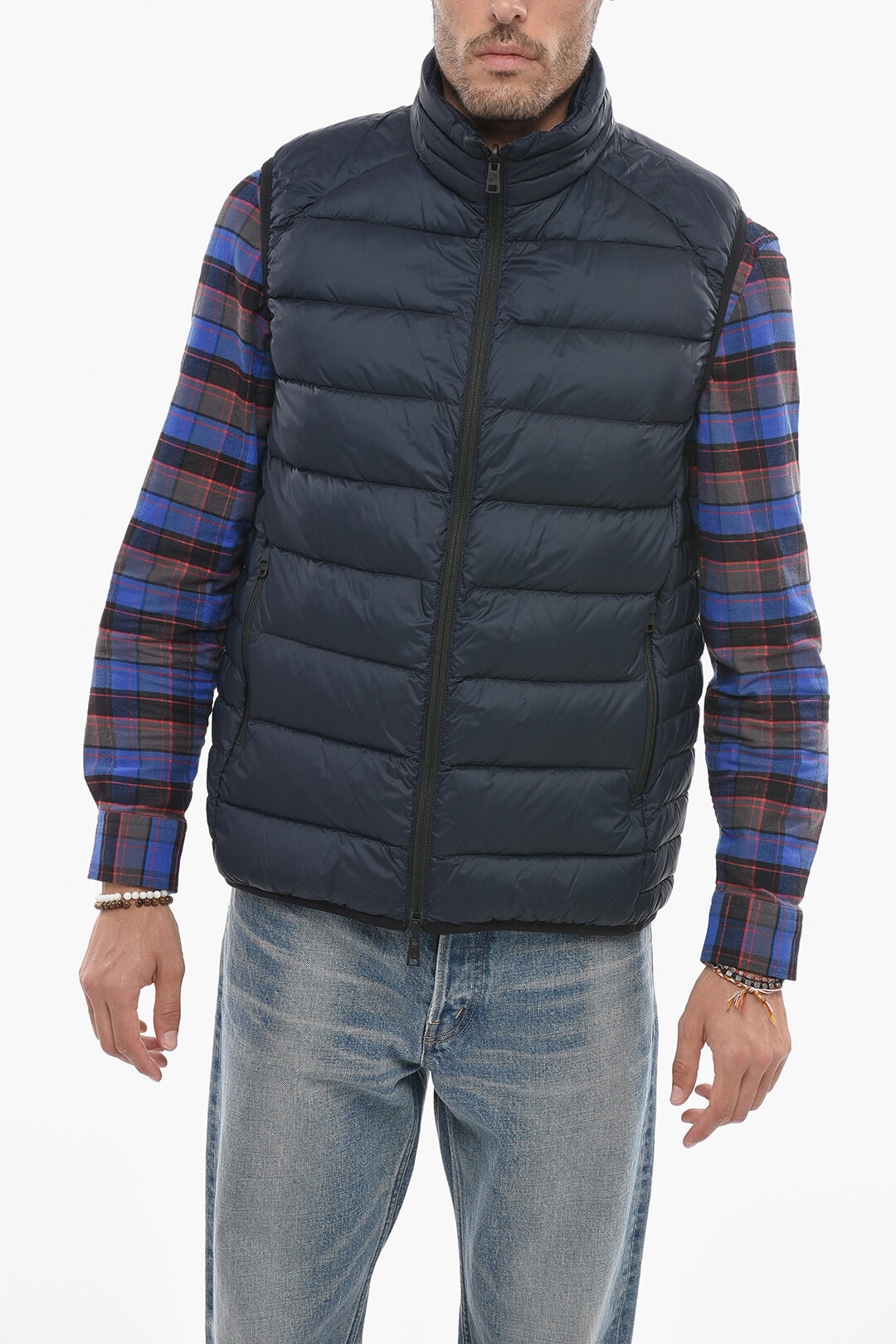 Woolrich Solid Color TECHPACK Down Jacket with Removable Inner men ...