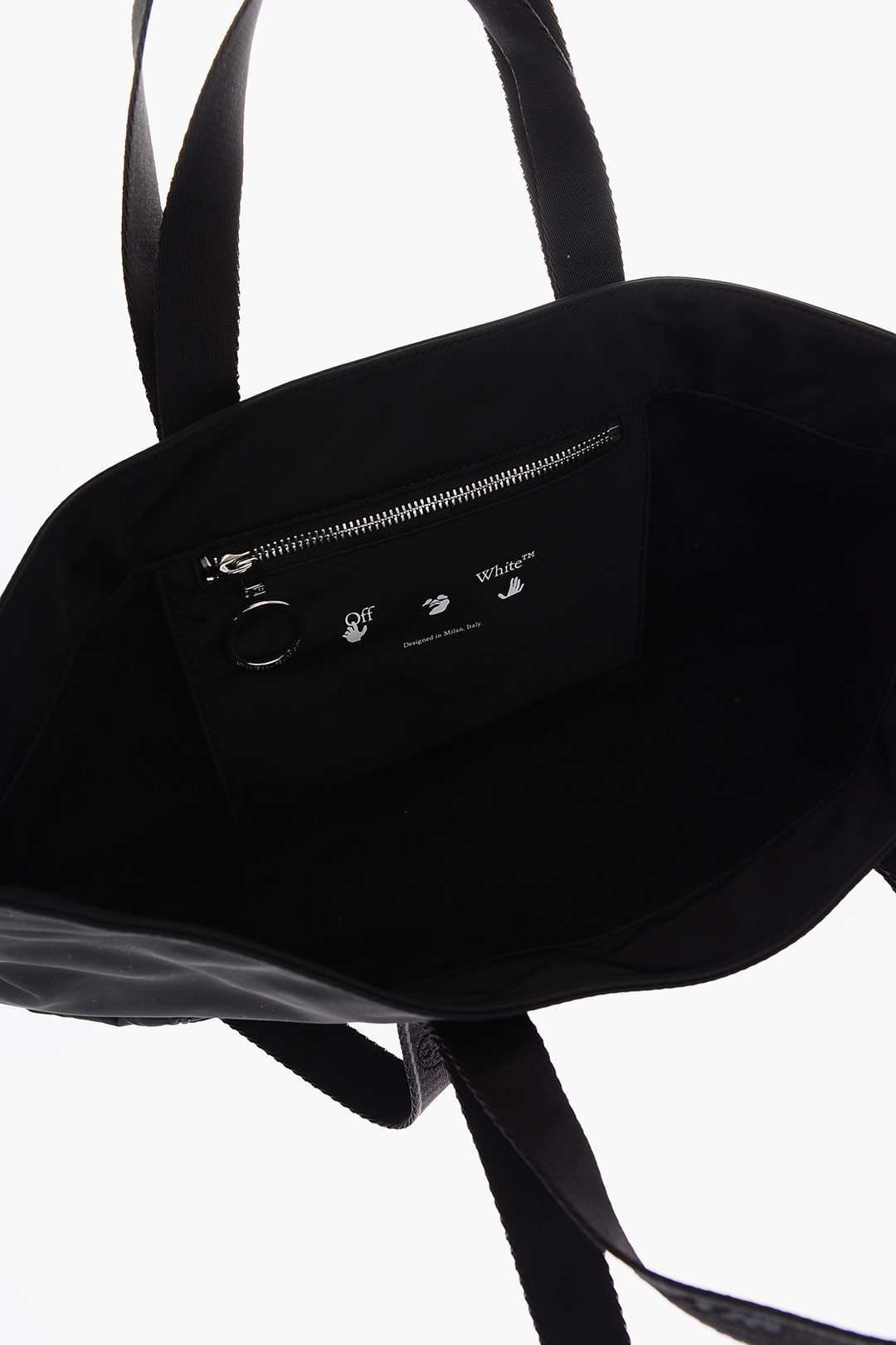 Off-White solid color Tote bag with print women - Glamood Outlet