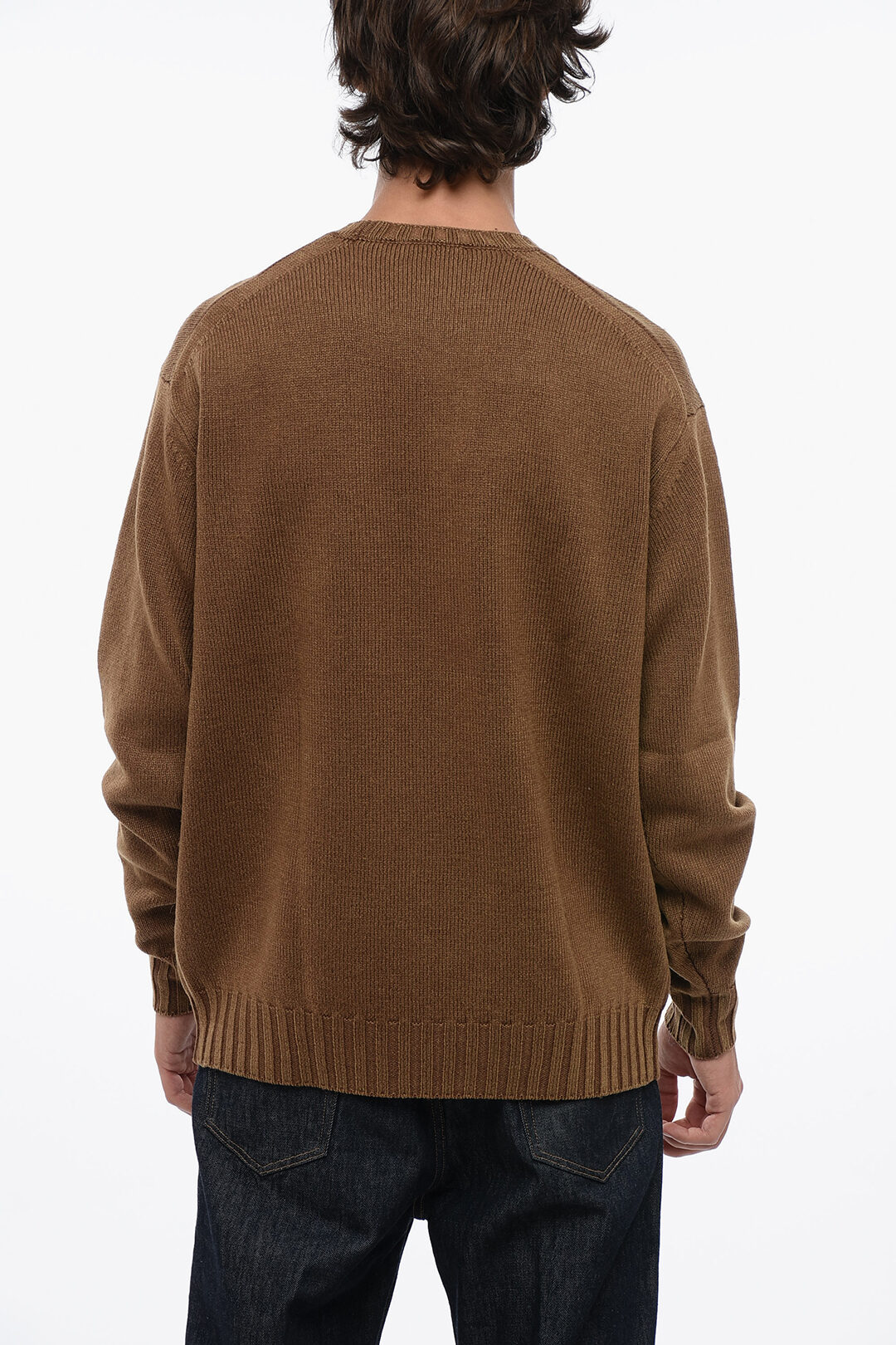 Auralee Solid Color Wool Crew-neck Sweater men - Glamood Outlet