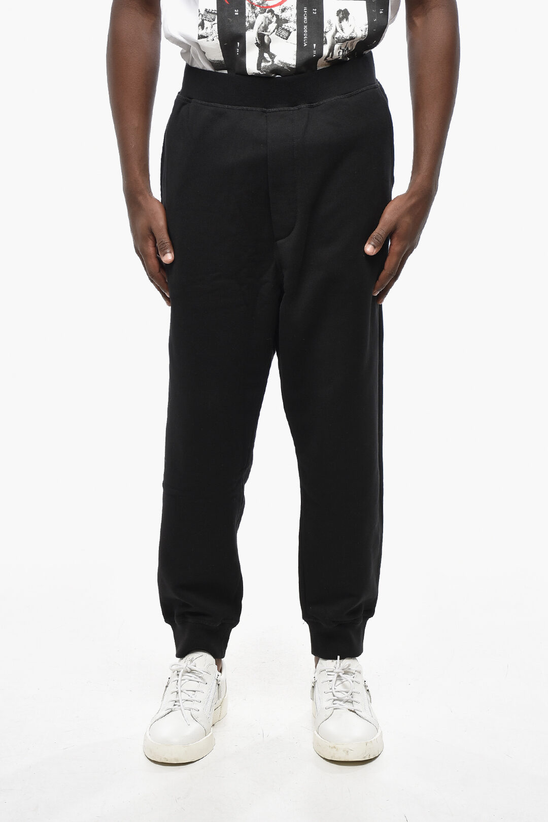 Dsquared2 Solid-Colored Joggers RELAX DEAN FIT with Embossed Logo men ...